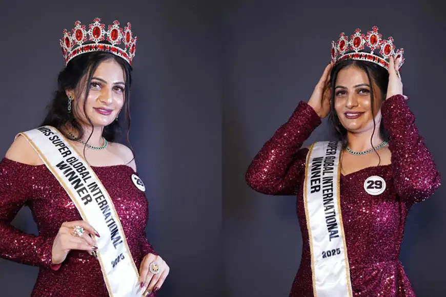 Sonia Choudhary Takes Mrs. Super Global Crown - Blunt Voice